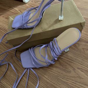 Shoes | Purple Strappy Heels | Poshmark